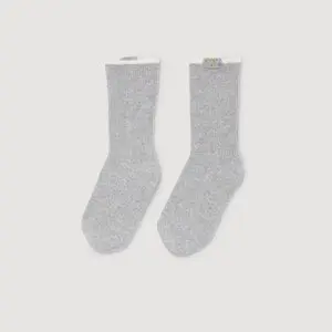 Sandro Two-tone Ribbed Knee-high Socks - Grey