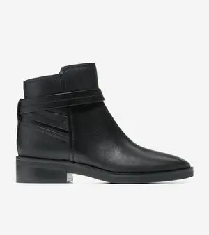 Cole Haan Rosalyn Ankle Strap Waterproof Boots - Black