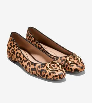 Cole Haan Skylar Ballet Flats - Leopard Print-black