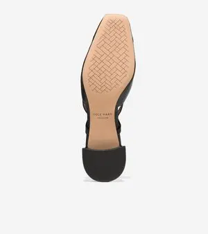 Cole Haan Pella Block Heel Slingback - Black Patent