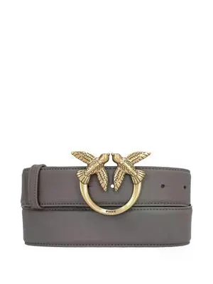 Pinko Love Birds Leather Belt - Grey