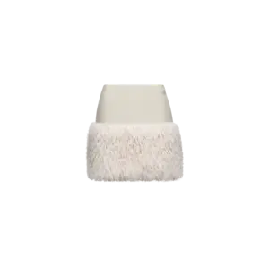 Moncler Mini Skirt With Teddy Trim White