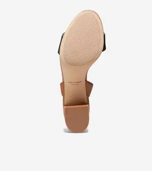 Cole Haan Josie Block Heel Sandals - Pecan-ivory-black