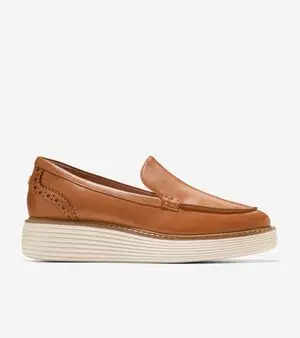 Cole Haan ØriginalGrand Platform Venetian Loafers Pecan-ivory