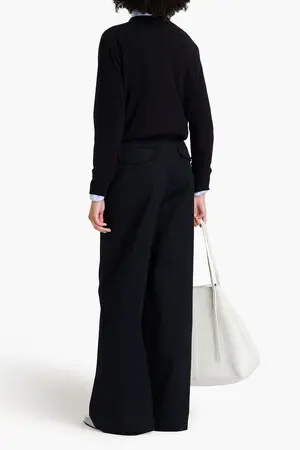 NILI LOTAN Johan Cotton-twill Wide-leg Pants