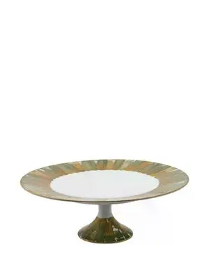 MARIE DAAGE Panache Brushstroke Cake Stand - Green