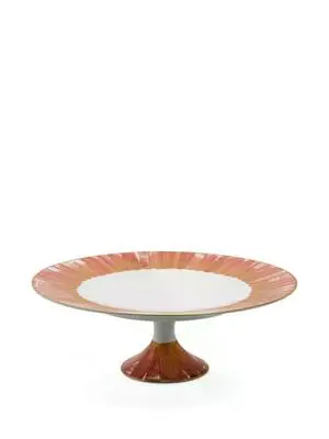 MARIE DAAGE Panache Brushstroke Pedestal Cake Stand - Orange