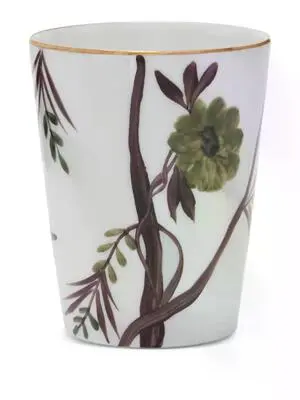 MARIE DAAGE Bouquet De Vie Floral-print Drinking Glass - White