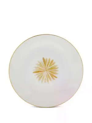 MARIE DAAGE Allée De Cyprès Gold-rimmed Floral Bread Plate - White
