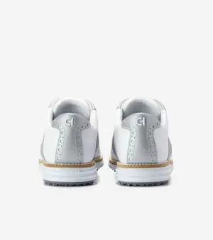 Cole Haan Riginalgrand Saddle Golf Shoes - Optic White-metallic Silver
