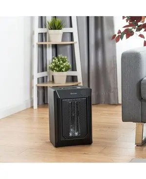 COSTWAY 1500w Portable Electric Space Heater With 2h Timer Led Remote Control Room Office