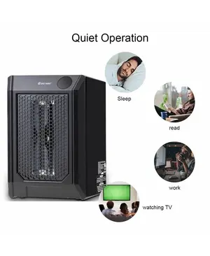 COSTWAY 1500w Portable Electric Space Heater With 2h Timer Led Remote Control Room Office