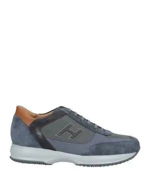 Hogan Leather And Textile Sneakers - Blue