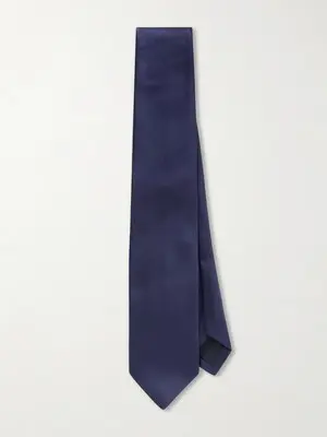 DRAKE'S 8cm Silk-twill Necktie - Blue