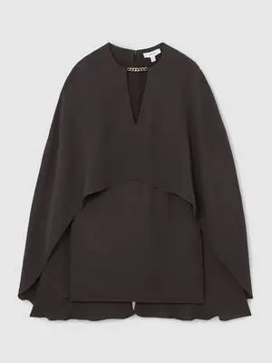 REISS Cassidy Chain-detail Cape Mini Dress