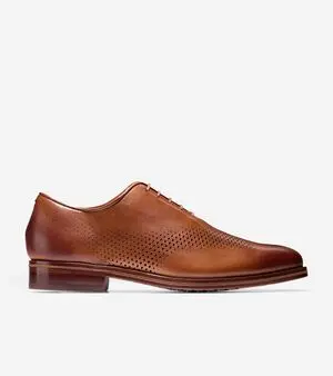 Cole Haan Washington Grand Laser Wingtip Oxfords - British Tan Leather