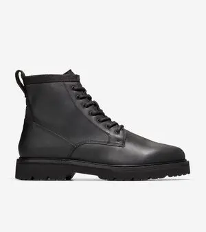 men's leather boots with padded collar