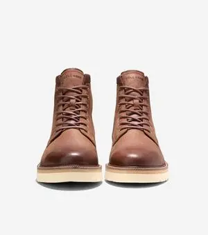 Cole Haan American Classics Plain Toe Waterproof Boots - British Tan-alabaster Gleam