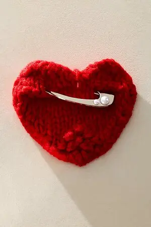 Free People Comet Brooch Red