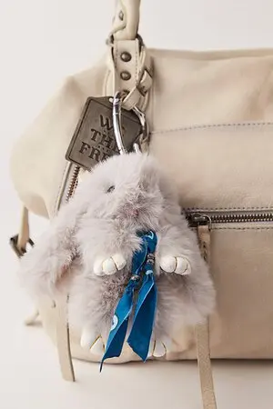 Free People Rabbit Bag Charm - Grey