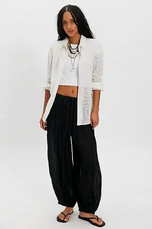 Free People Black Wash Pants For Women