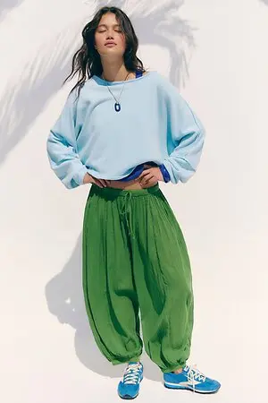 Free People Playa Party Balloon Pants - Monstera