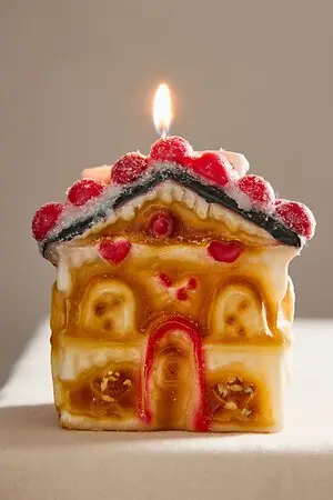 CERERIA INTRONA Gingerbread House Candle - Frosted