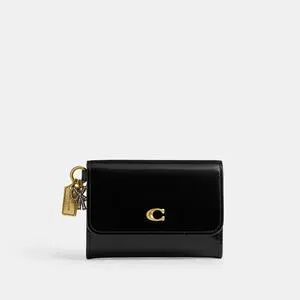 COACH® Essential Flap Card Case With Charms - Brass/black