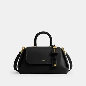 COACH Slouchy Rogue Top Handle Bag - Brass/black