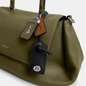 COACH® Slouchy Rogue Top Handle Bag - Silver/olive Multi