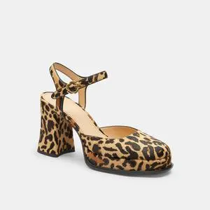 COACH Tea Rose Leopard Print Pumps
