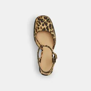 COACH Tea Rose Leopard Print Pumps