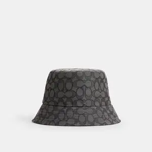 COACH Signature Jacquard Bucket Hat - Charcoal