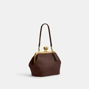 COACH Kisslock Frame Bag 16 - Brass/maple