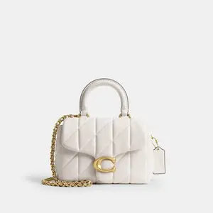 COACH Tabby Top Handle Bag - Brass/chalk