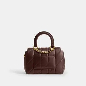 COACH Tabby Top Handle Bag With Quilting - Brass/maple