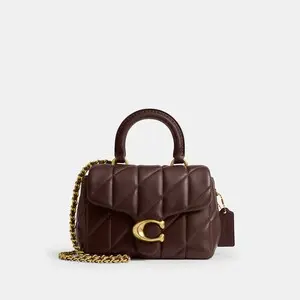 COACH Tabby Top Handle Bag With Quilting - Brass/maple
