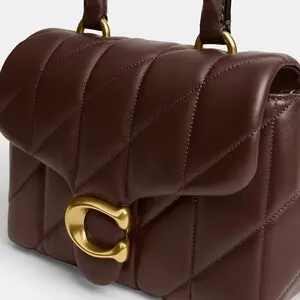 COACH Tabby Top Handle Bag With Quilting - Brass/maple
