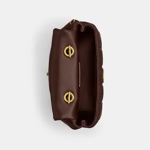 COACH Tabby Top Handle Bag With Quilting - Brass/maple