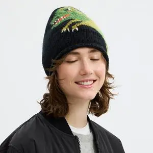 COACH Rexy Print Knit Beanie