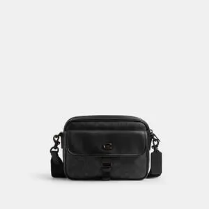Coach Knox Camera Bag In Signature Canvas - Black Signature