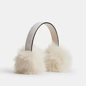 COACH Shearling Earmuffs - Off White