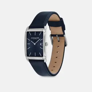 COACH Stainless Steel Rectangle Strap Watch - Navy Blue