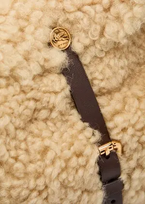 Etro Shearling Cross-body Bag - Beige