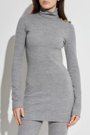 Balmain Dress With Stand-up Collar