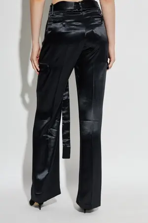 FERRAGAMO Satin Trousers With Belt
