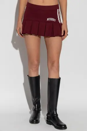 MISBHV A-line Pleated Skirt - Burgundy