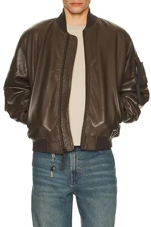 Alpha Industries Leather Ma-1 Flight Jacket