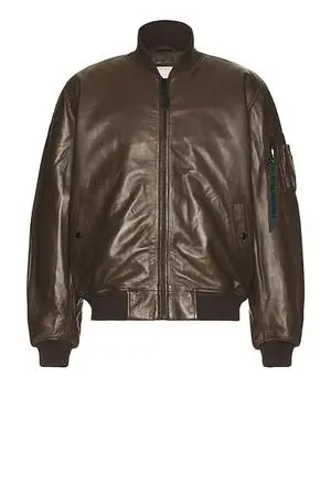 Alpha Industries Leather Ma-1 Flight Jacket