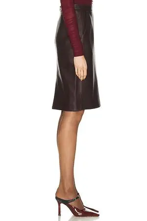 Ronny Kobo Dorian Leather Skirt